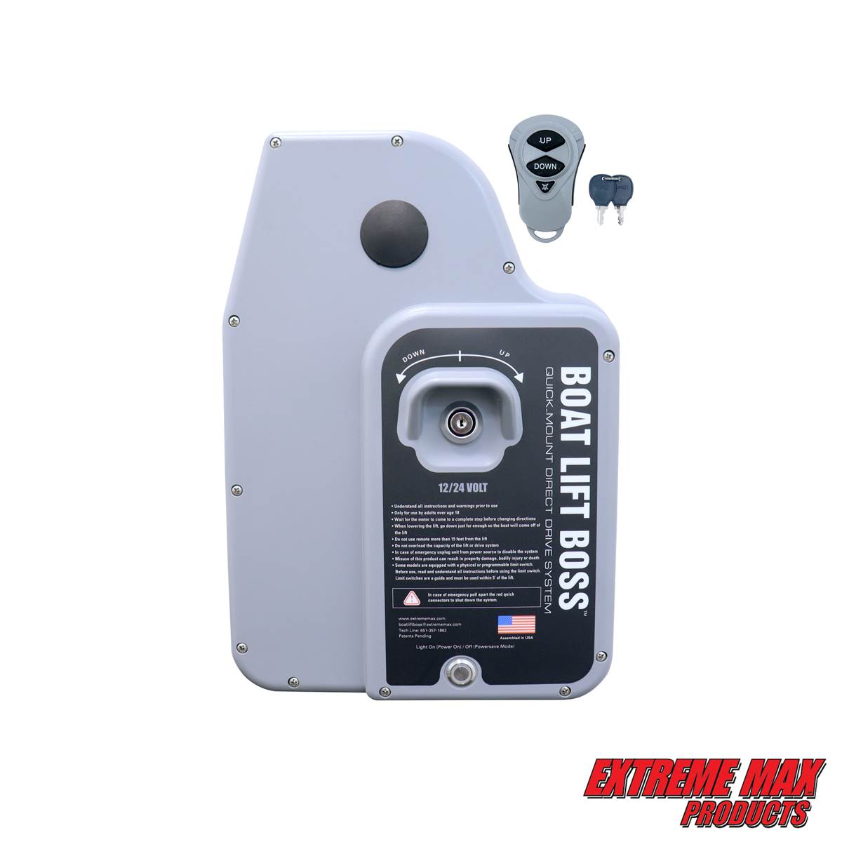 12/24 Volt Wireless Remote Boat Lift Boss - Extreme Max